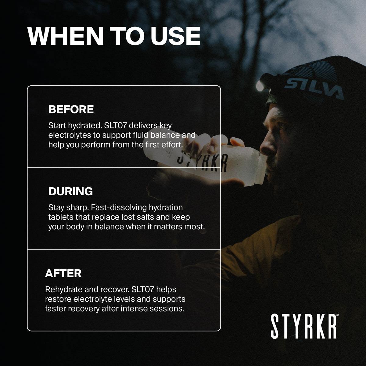 SLT07 Hydration Tablets Mild Citrus 1000MG | 3 Pack | STYRKR