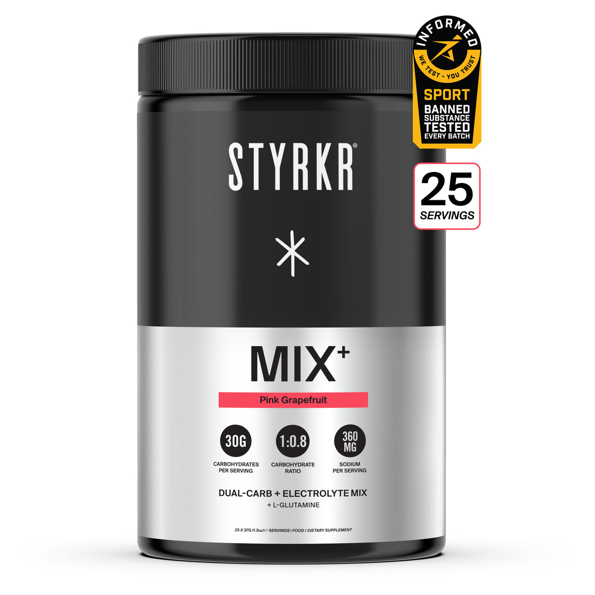 MIX+ Pink Grapefruit: Dual-Carb & Electrolyte Mix | STYRKR