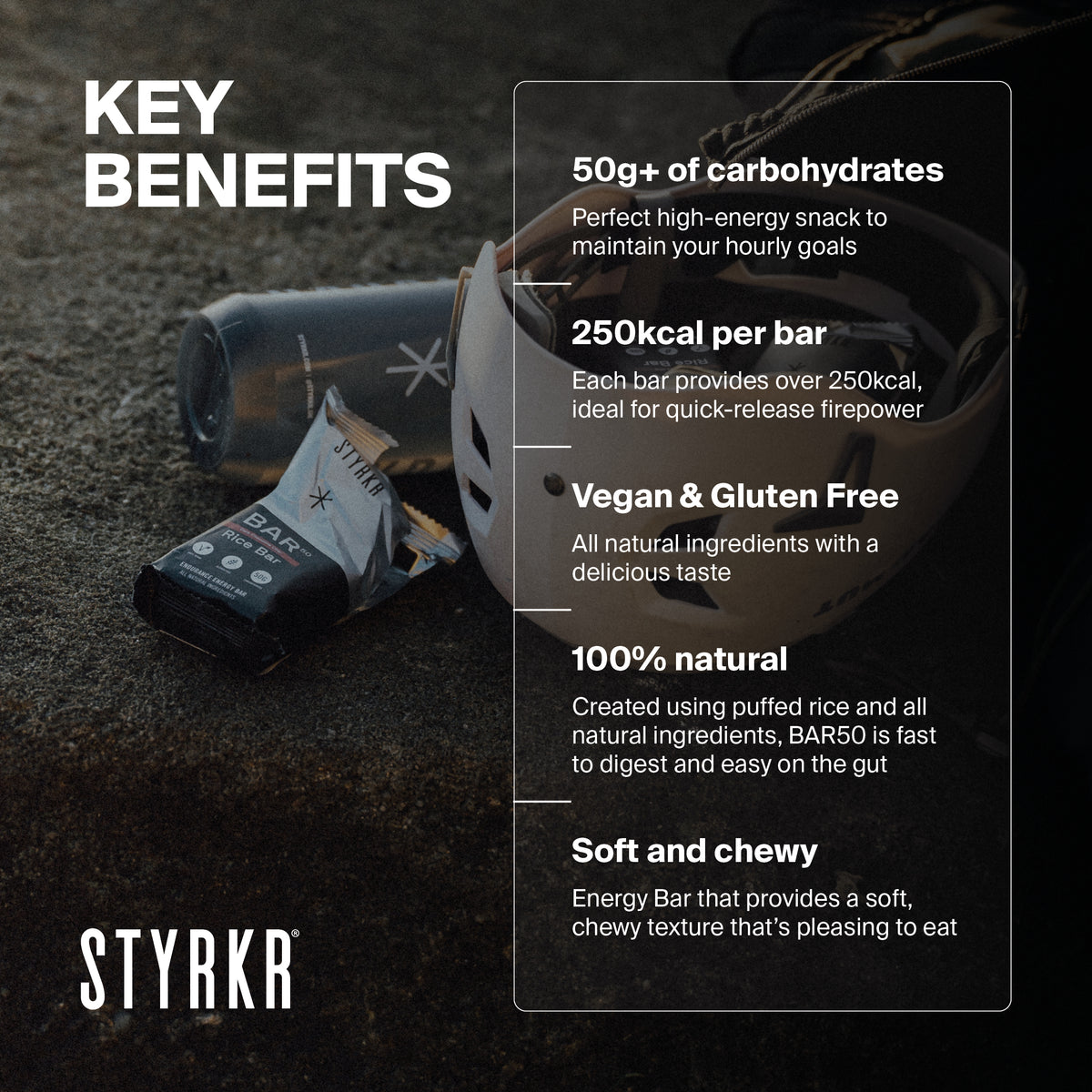 BAR50 Dark Chocolate Chip Energy Bar | STYRKR